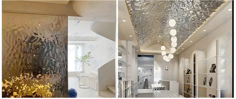 Metal stainless steel decorative sheets- water ripple stainless steel decorative ceiling - Color ...